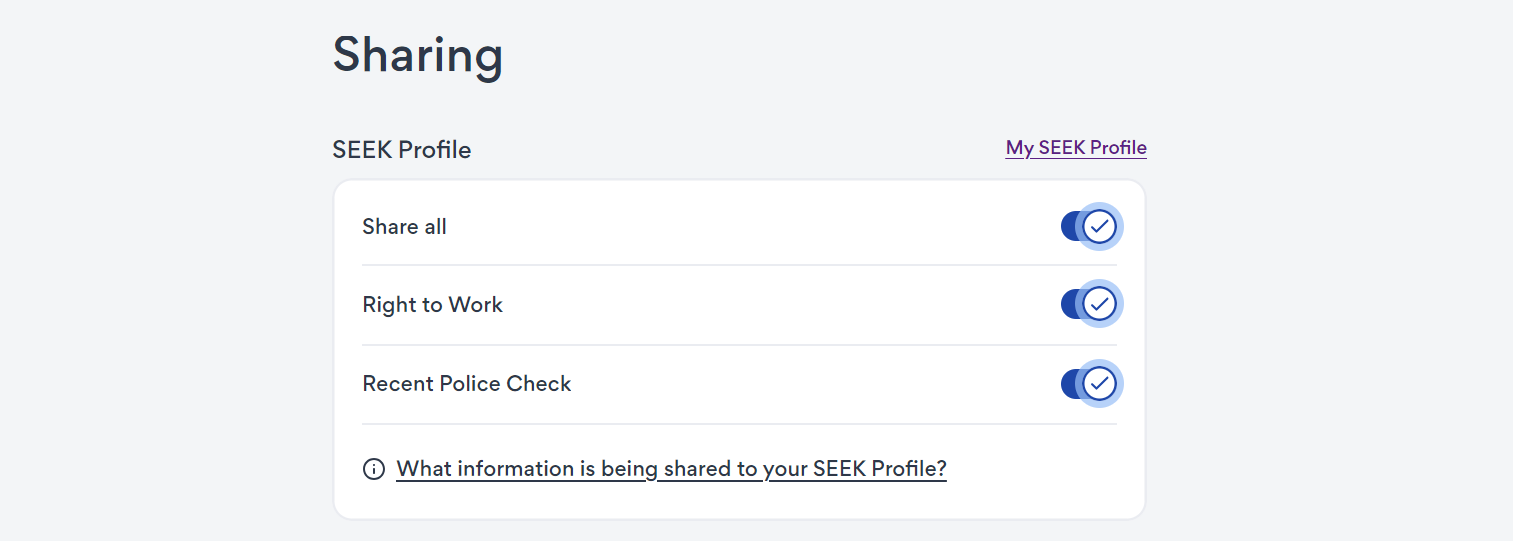 Who can I share my verified result with? – SEEK Pass
